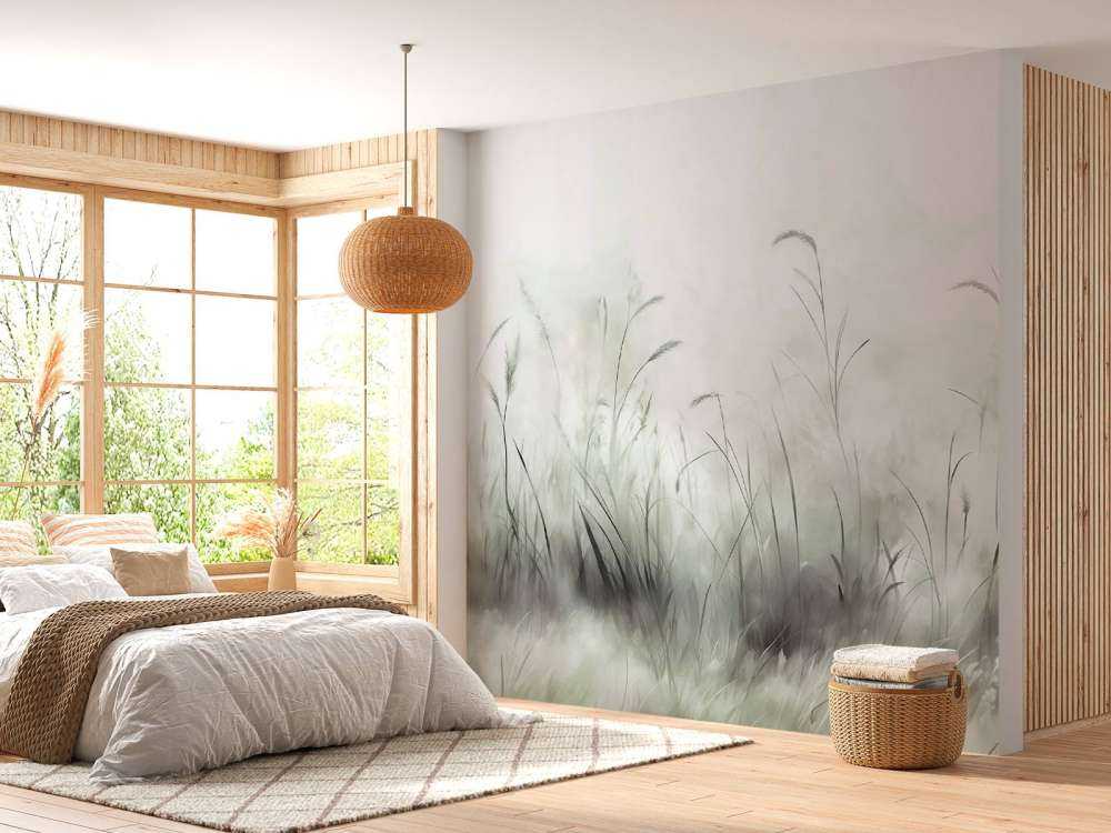 Papier Peint Panoramique Nature Respire Vert Sauge