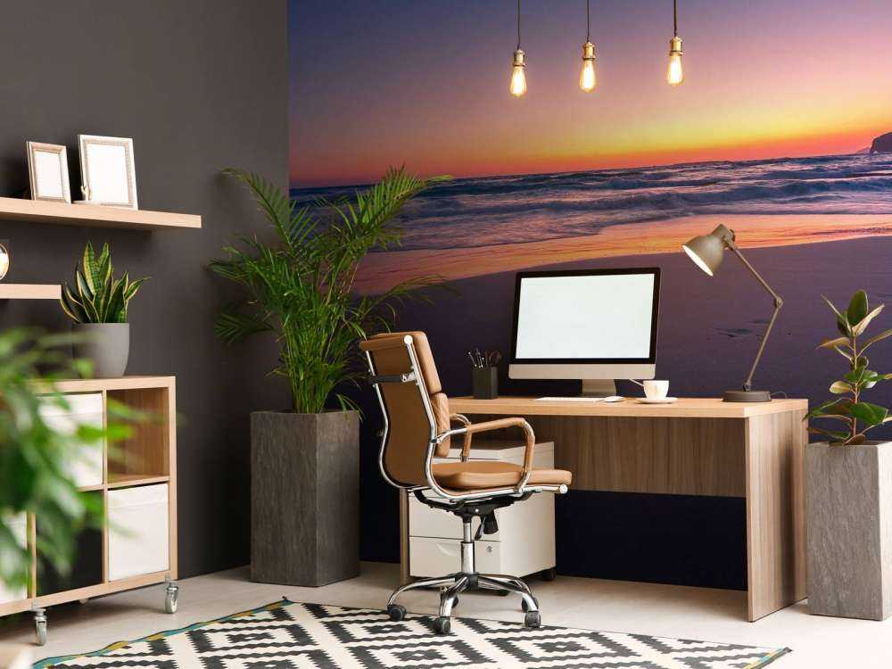 Papier peint panoramique - Pas dans la douce lumière du soir - Pas dans ...